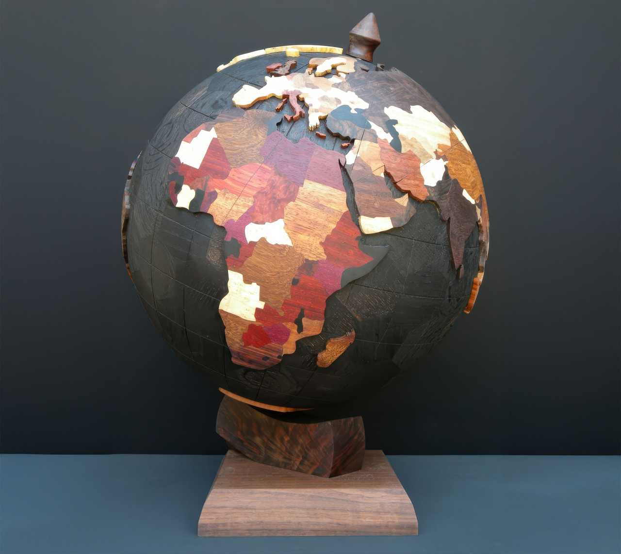 Custom Hand-crafted Wooden Globes