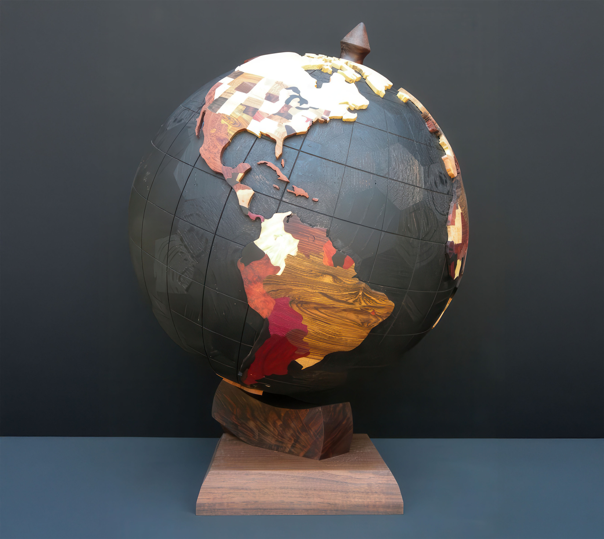 Custom Hand-crafted Wooden Globes