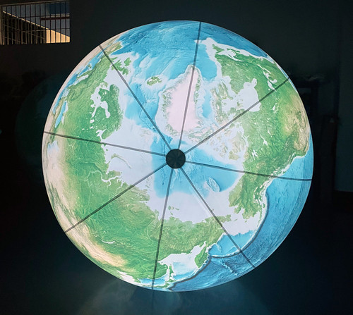 10' LED Illuminated Light Up Inflatable Globe Enhanced World Satellite ...