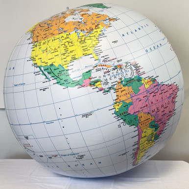 36" Diameter Globe - Huge Inflatable World Globe