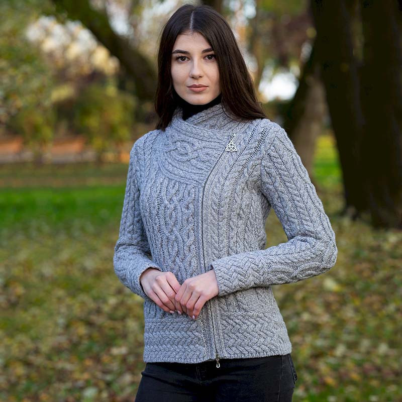 SAOL Cable Knit Side Zip Cardigan | Keilys.com