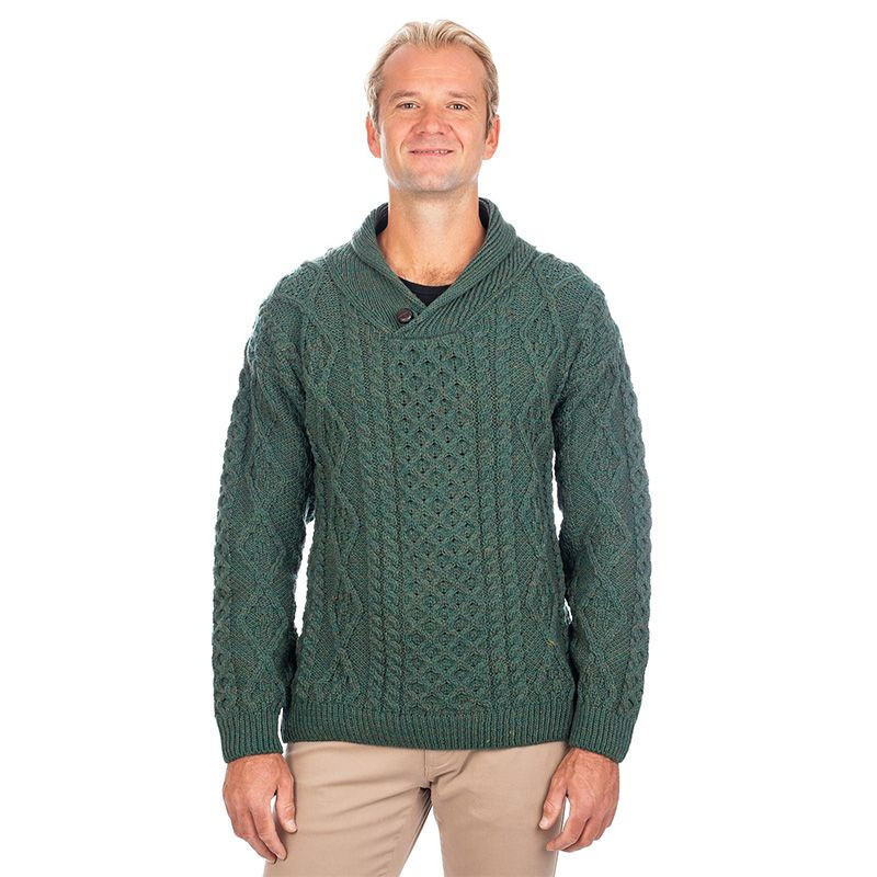 Men's One Button Shawl Collar Wool Sweater | SAOL | Keilys.com