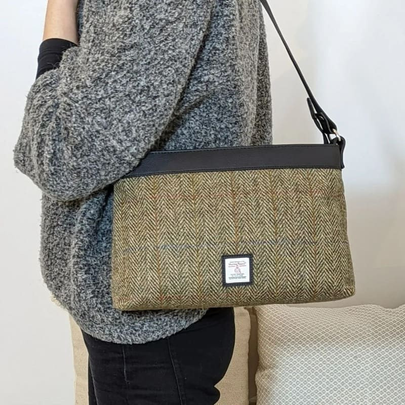 Handwoven Harris Tweed Large Shoulder Bag