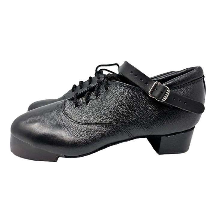 Rutherford Hard Shoe Super Black Suede Sole Flexi Sound Blaster Tip ...