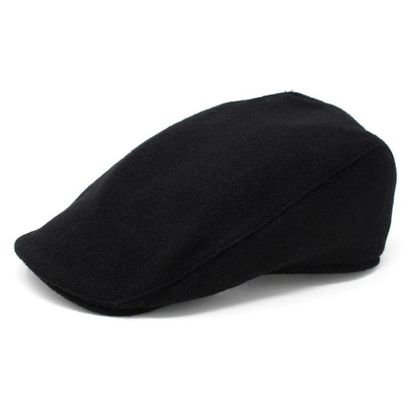 Hanna Hats Donegal Tweed Touring Cap Black | Keily's