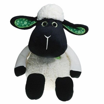 Daisy Sparkle Eyes Soft Sheep Toy 8" with Shamrocks | Keilys.com