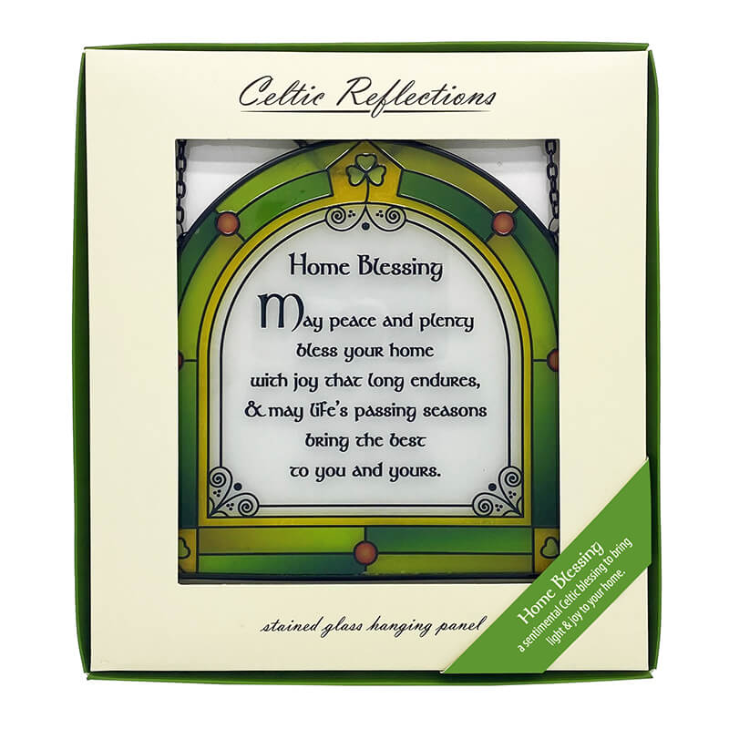Home Blessing Stained Glass Window Hanging | Keilys.com