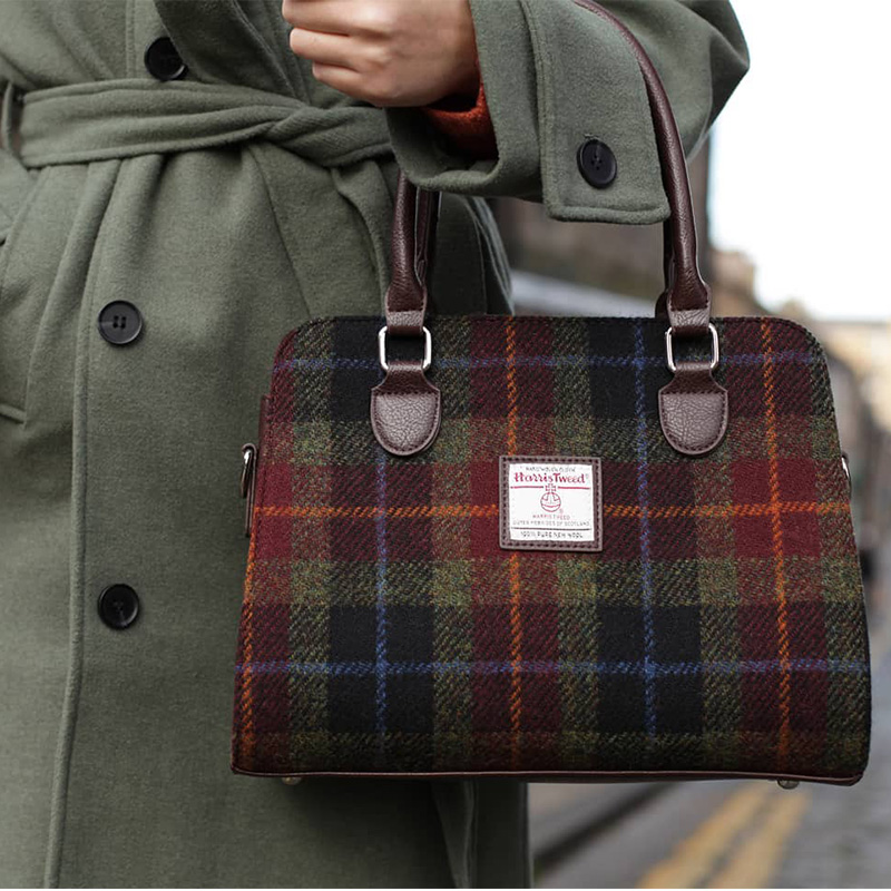 Harris Tweed 'Findhorn' Mini Tote with Tartan Design