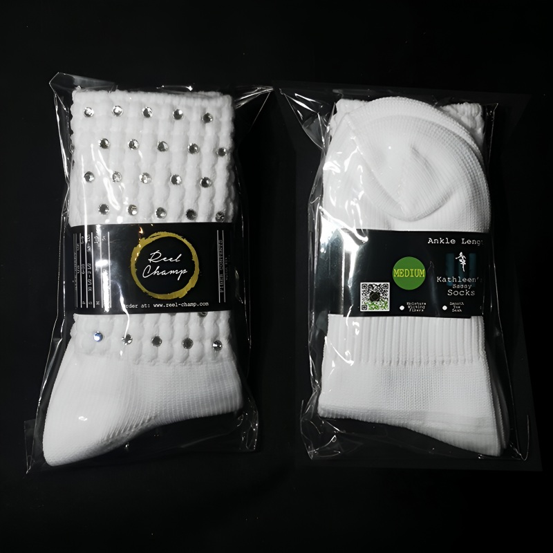 Kathleen Sassy Irish Dance Socks with Crystals - Ankle Length