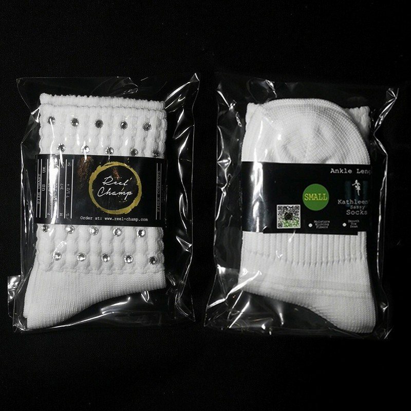 Kathleen Sassy Irish Dance Socks with Crystals - Ankle Length