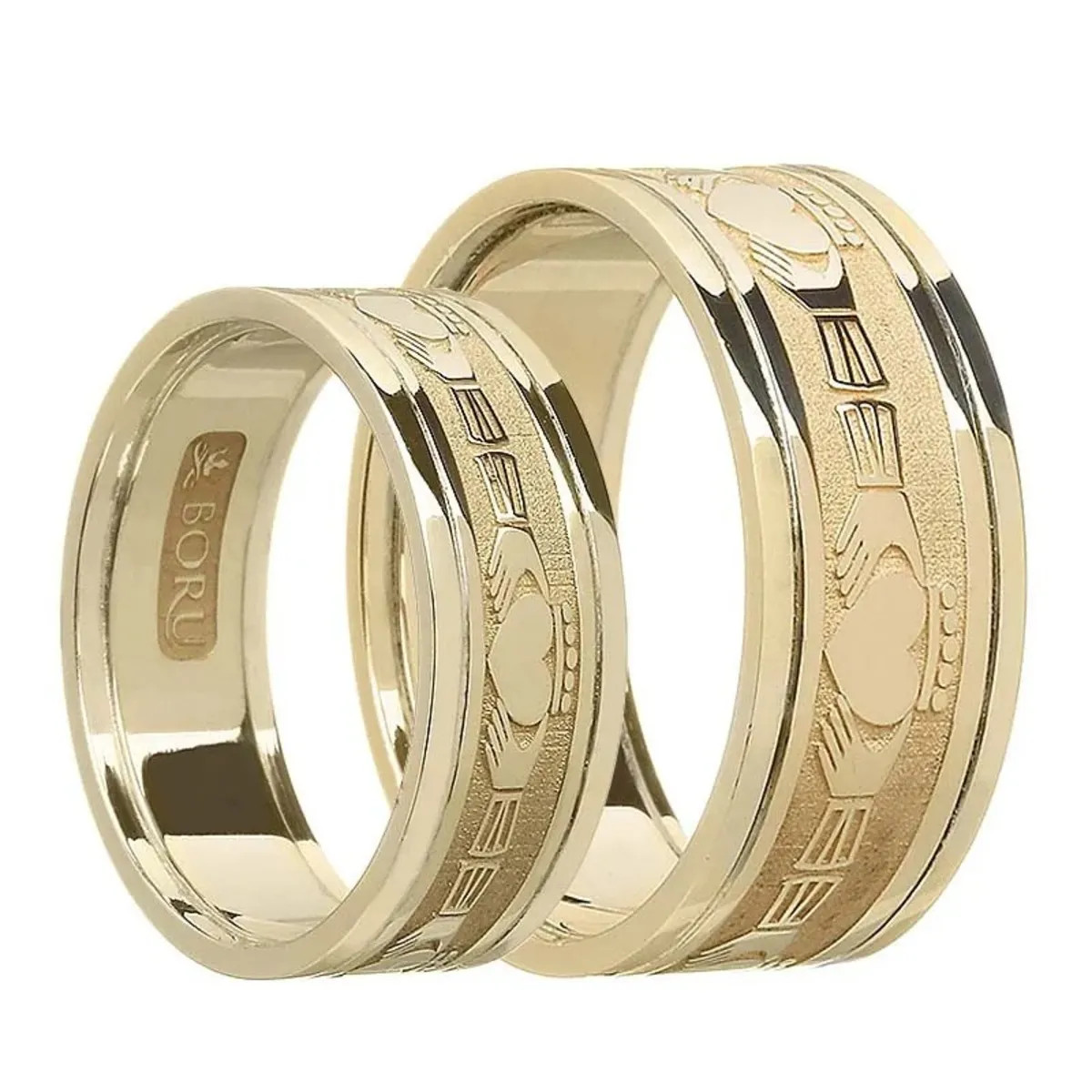Boru Jewelry Handmade 10K Gold Claddagh Wedding Ring