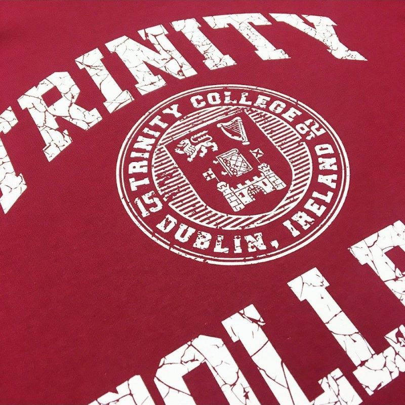 Burgundy/White Trinity College T-Shirt | Keilys.com