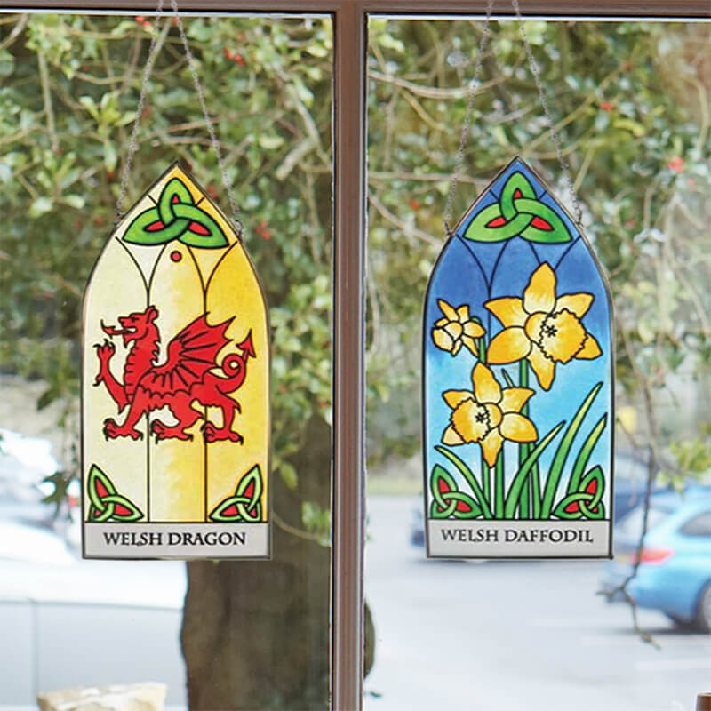 Welsh Suncatcher Gothic Panel Set of 2 | Keilys.com