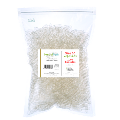 Size '00' Empty Vegetarian Capsules - Quantity 1000 - Vita Health Ltd