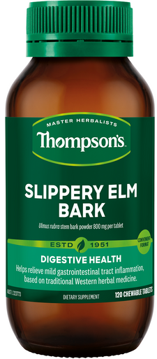 Slippery Elm Bark - 120 Chewable Tablets - Vita Health Ltd