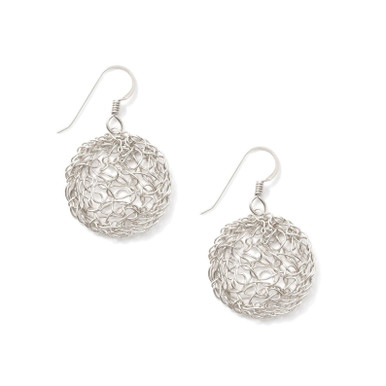 Sm Circle Handwoven Silver Earrings - The Shop at Strathmore