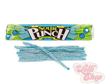 Sour Punch Blue Raspberry Straws 57g