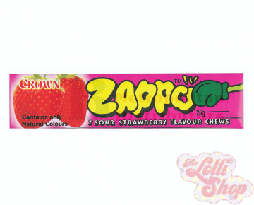 Zappo Strawberry Chews 26g - the lolli shop
