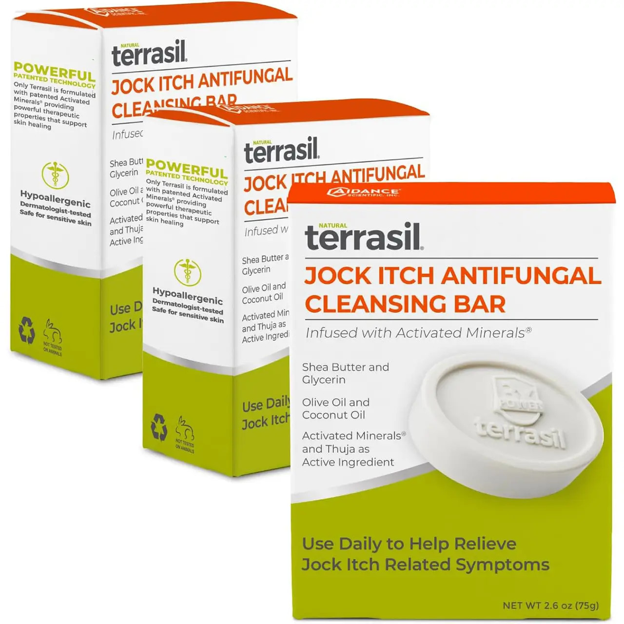 terrasil® Jock Itch Cleansing Soap 3-Pack | Antifungal | Aidance ...