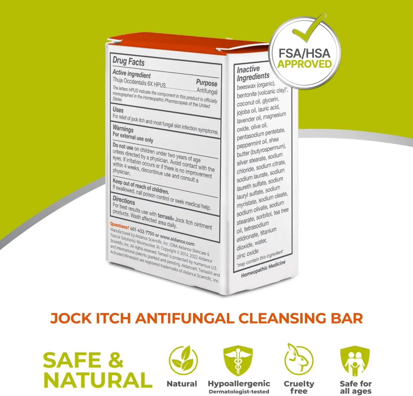 terrasil® Jock Itch Cleansing Soap 3-Pack | Antifungal | Aidance ...