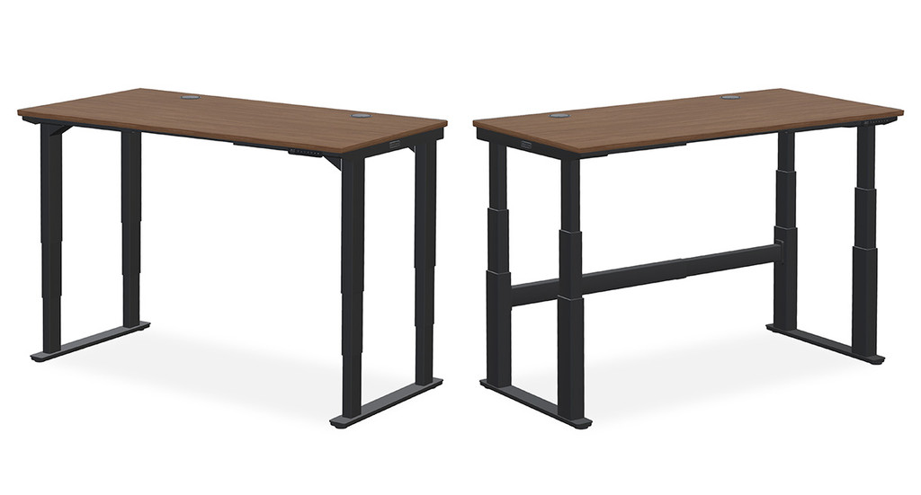 Custom Laminate 4-Leg Standing & Electric Adjustable Desk | UPLIFT Desk