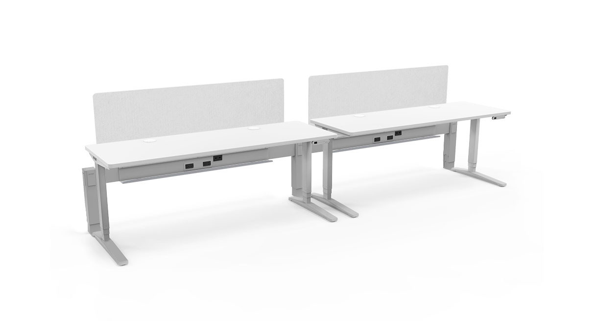 Power and Data Rail: Single Sided Row by UPLIFT Desk