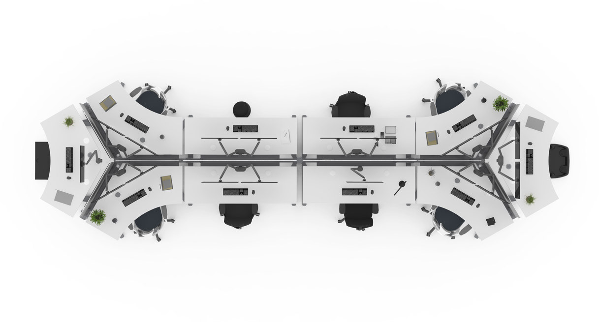 Power & Data Rail Dog Bone Shape | UPLIFT Desk