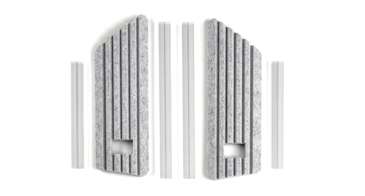 Corner Inserts for 3-Sided Acoustic Privacy Screen | UPLIFT Desk