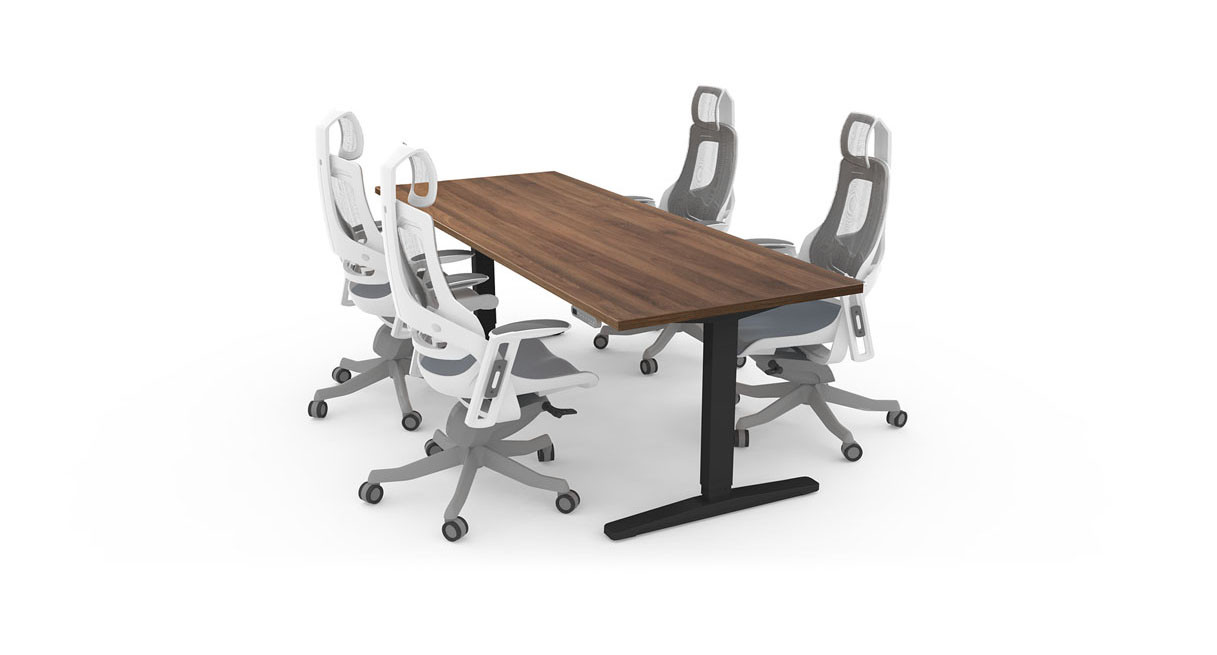 2-Leg Height Adjustable Conference Table | UPLIFT Desk
