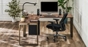 Seated Height O-Leg L-Shaped Table | UPLIFT Desk
