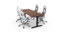 2-Leg Height Adjustable Conference Table | UPLIFT Desk