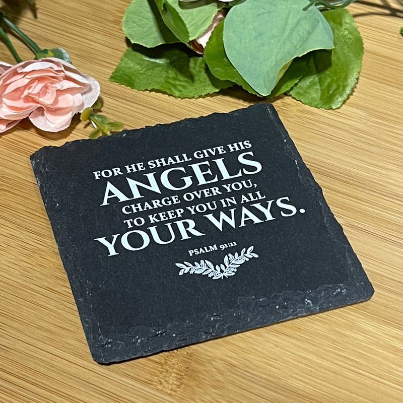 Scripture Slate Coasters - Lifeforce Glass, Inc.