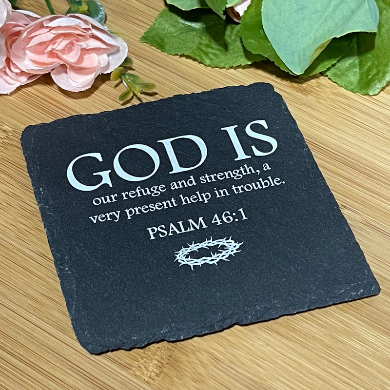 Scripture Slate Coasters - Lifeforce Glass, Inc.