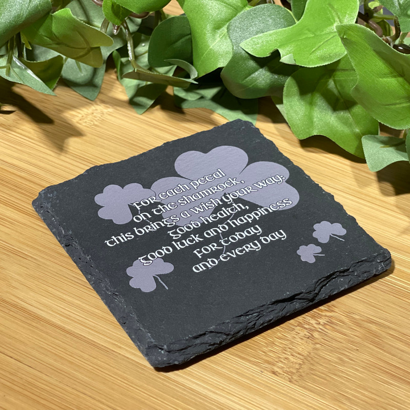 Traditional Irish Slate Coasters - Lifeforce Glass, Inc.