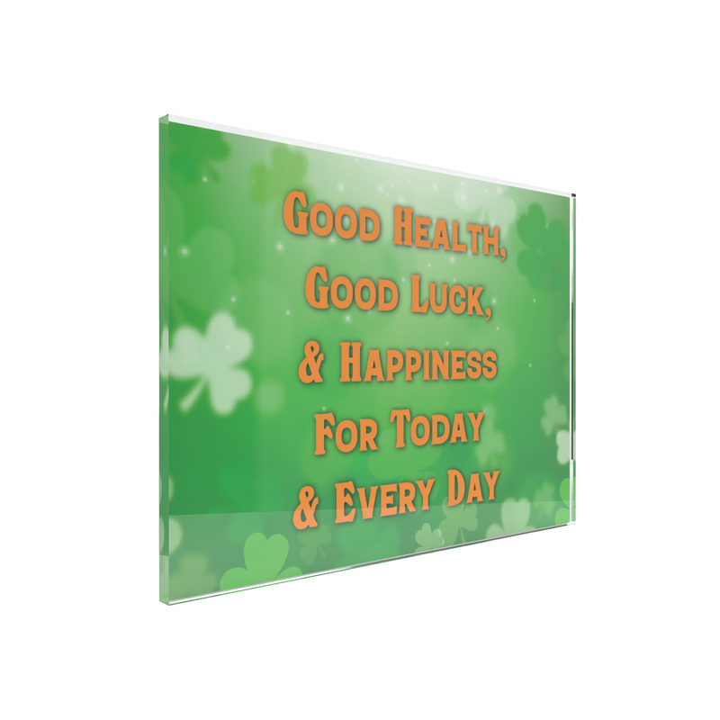 Good Luck, Good Health, Acrylic Magnet - Lifeforce Glass, Inc.