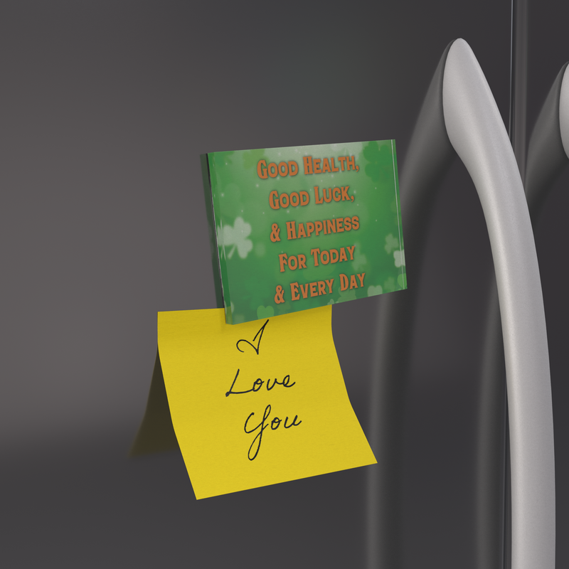 Good Luck, Good Health, Acrylic Magnet - Lifeforce Glass, Inc.