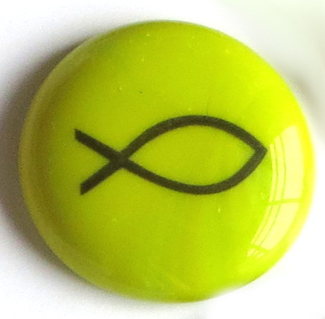 Christian Fish Symbol Stone. Wholesale | Lifeforce Glass