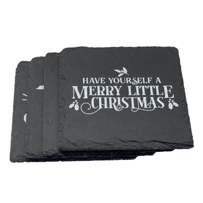 Christmas Slate Coasters - Lifeforce Glass, Inc.