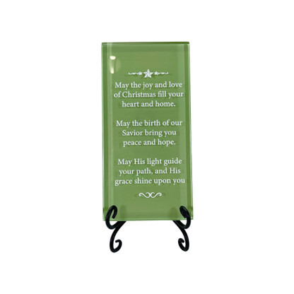 Christmas Blessing Glass Plaque. Wholesale | Lifeforce Glass