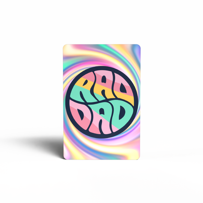 Rad Dad Wooden Postcard – Cool & Retro Father’s Day Card