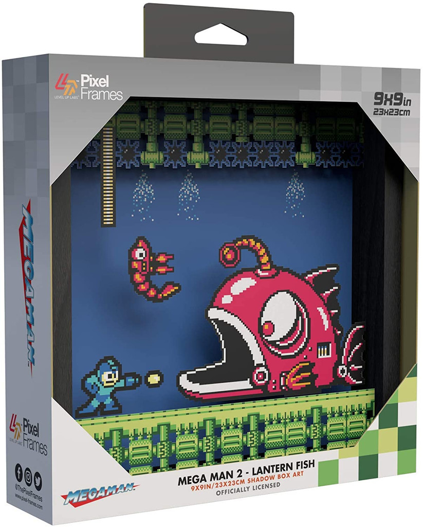 Megaman 2: Lantern Fish Shadow Box Art
