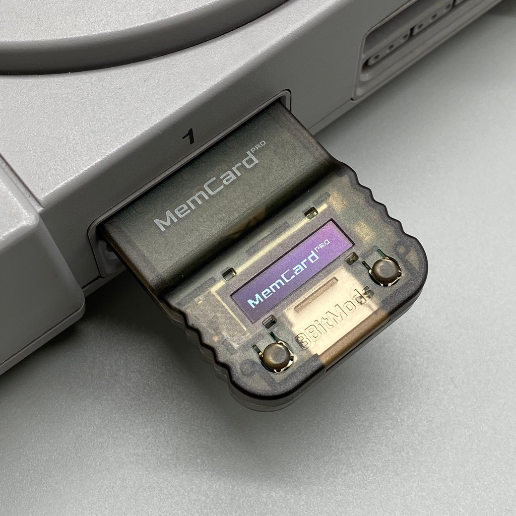 MemCard PRO for PS1 and PS2 (Smoke Black)
