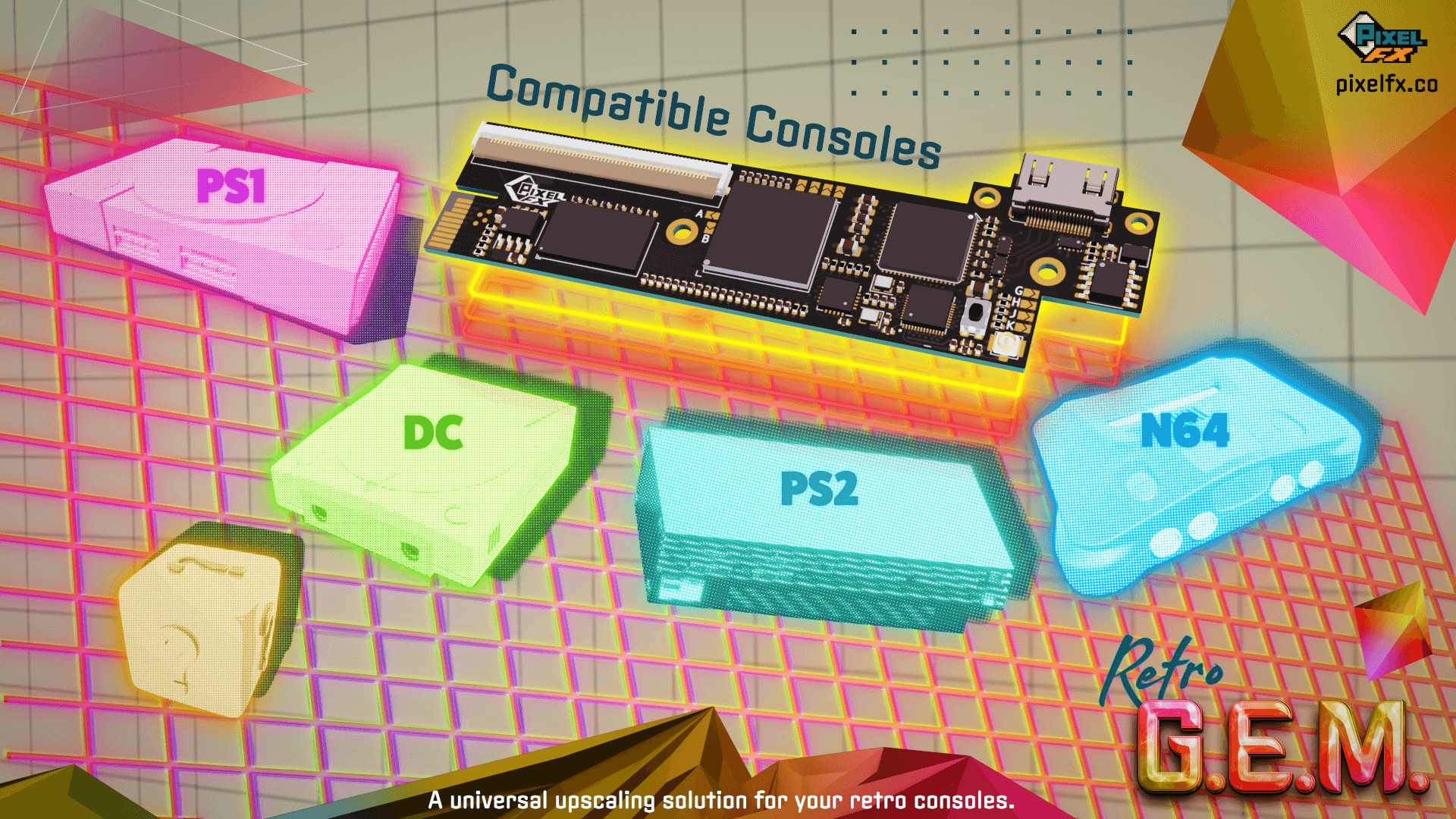 PixelFX Retro GEM - Universal HDMI Upscaler