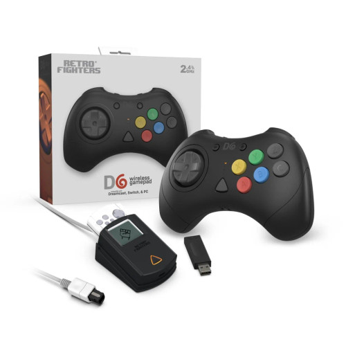 D6 Dreamcast Wireless 6-Button Controller (Black)