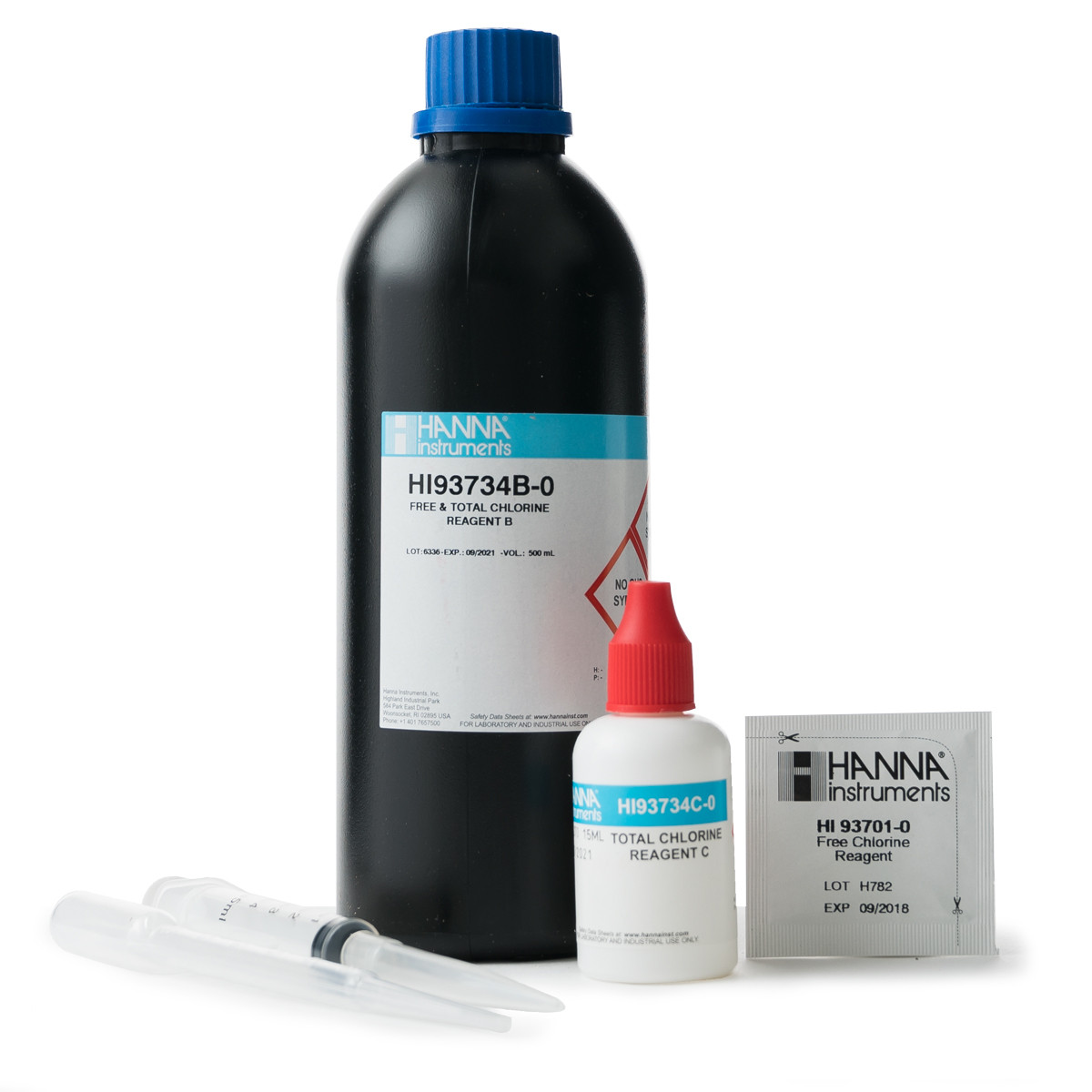 Free and Total Chlorine High Range Reagents (100 tests) - HI93734-01