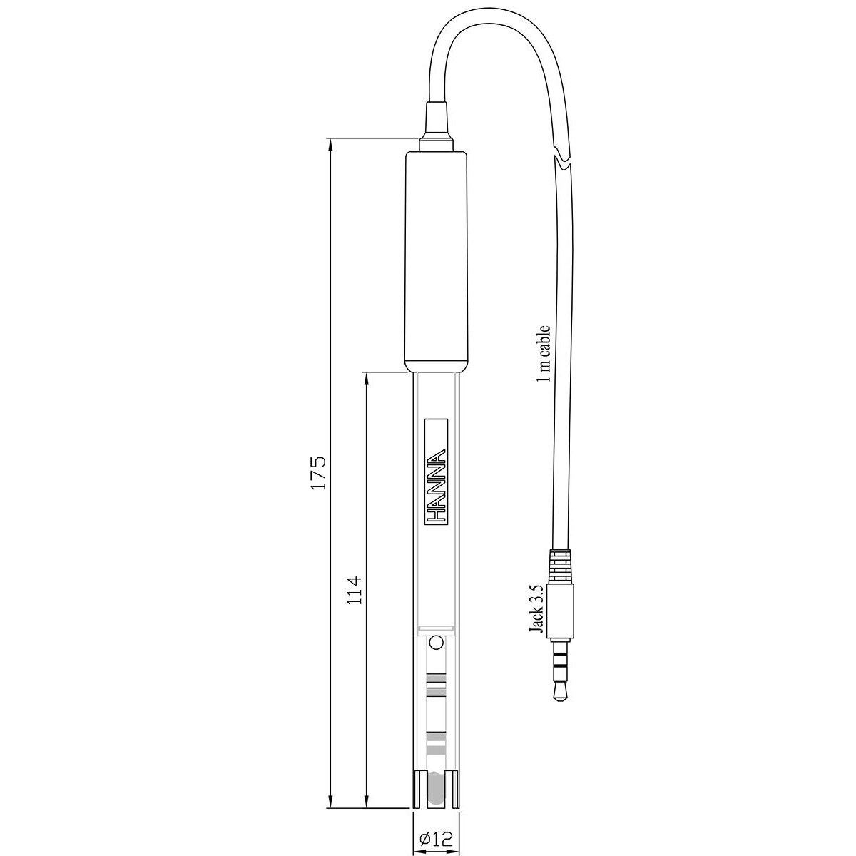 Digital EC/Temperature Electrode - HI763100