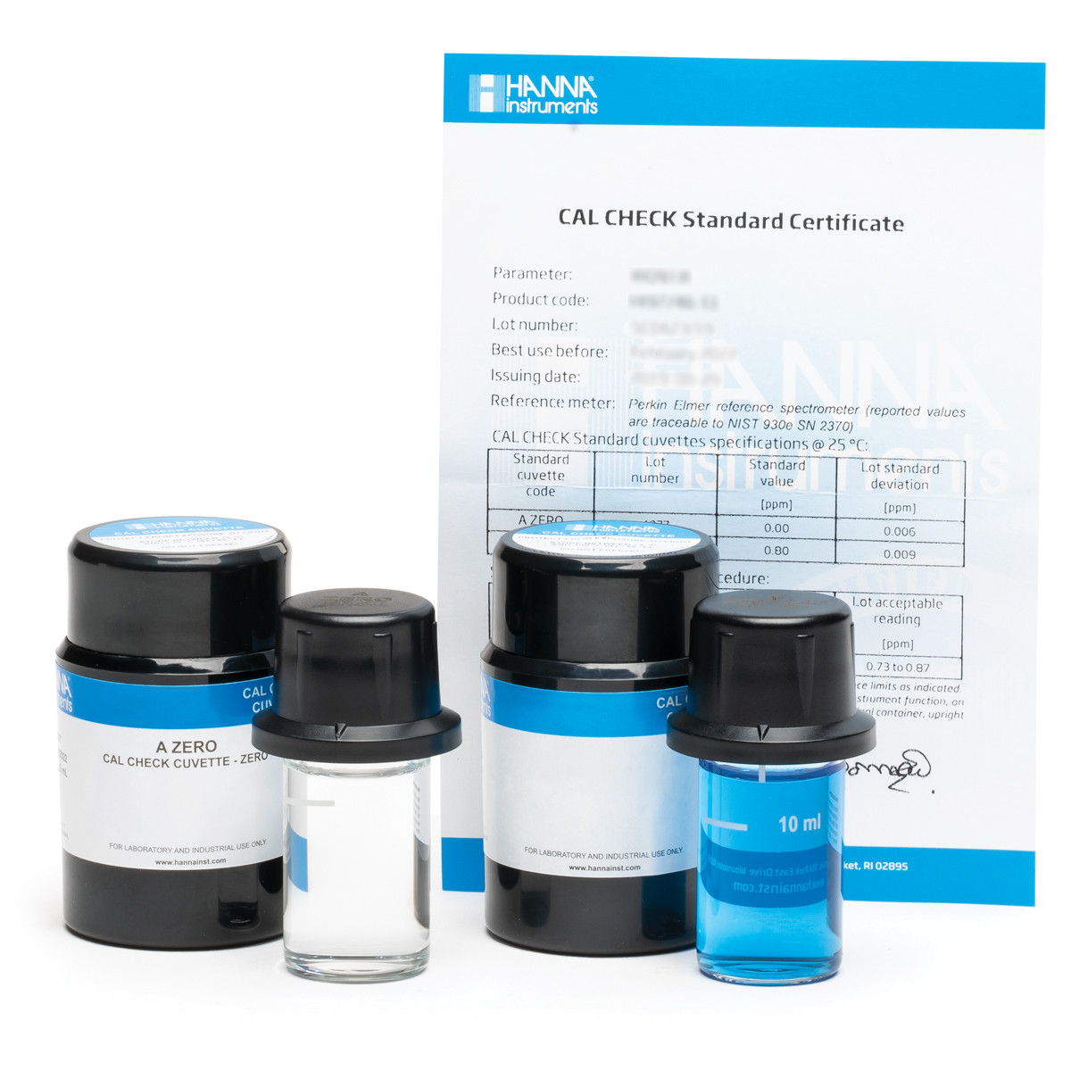 Alkalinity CAL Check standard kit for HI97 series portable photometer ...