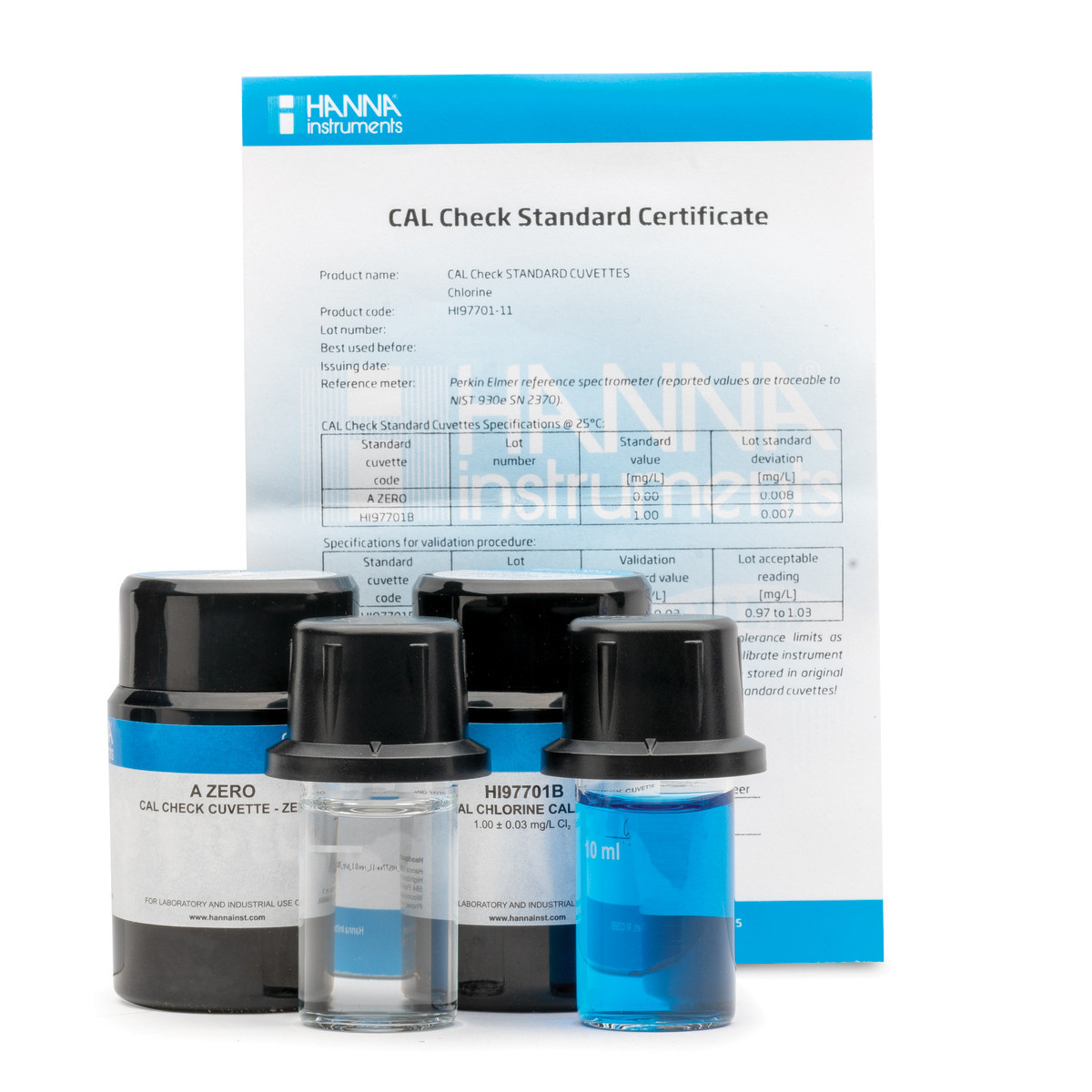 Free and Total Chlorine CAL™ Check Standards - HI97701in.˜11