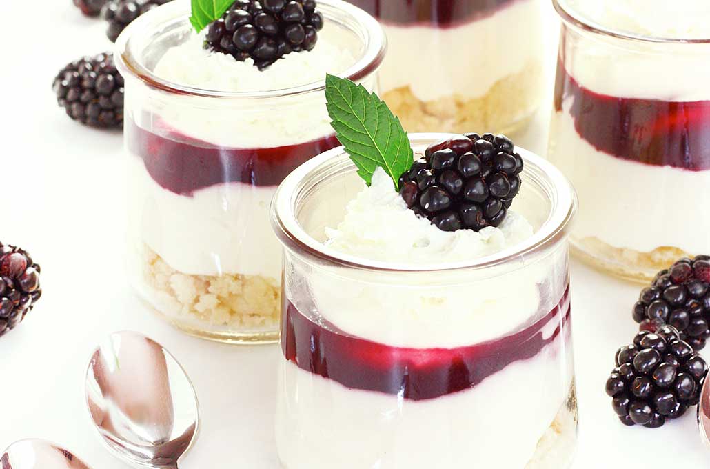 Keto Blackberry Cheesecake Parfait Recipe - The Unsweetened Tooth