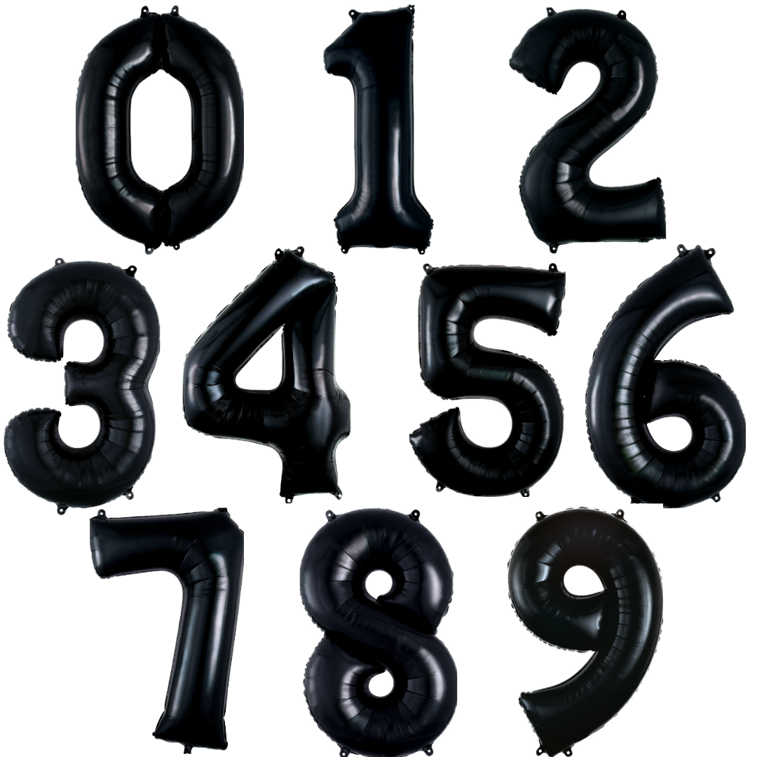 34" Black Numbers - Helium Xpress Balloon Wholesale